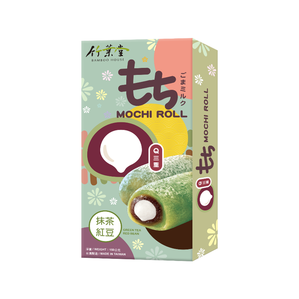 Bamboo House Mochi-Matcha, Red Bean, Milk Mochi Roll 150g