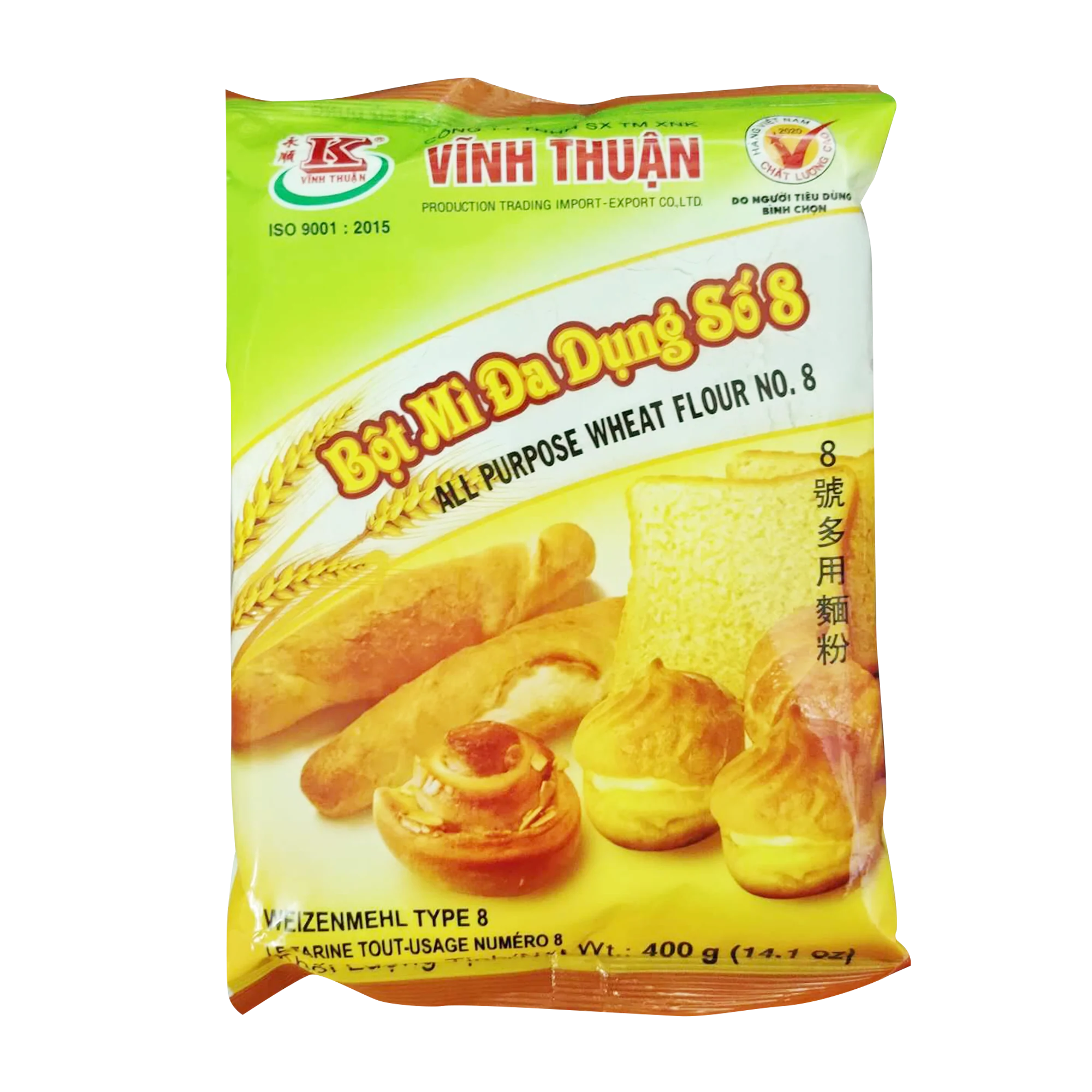 Vinh Thuan All Purpose Wheat Flour No.8 400g (Case 30)