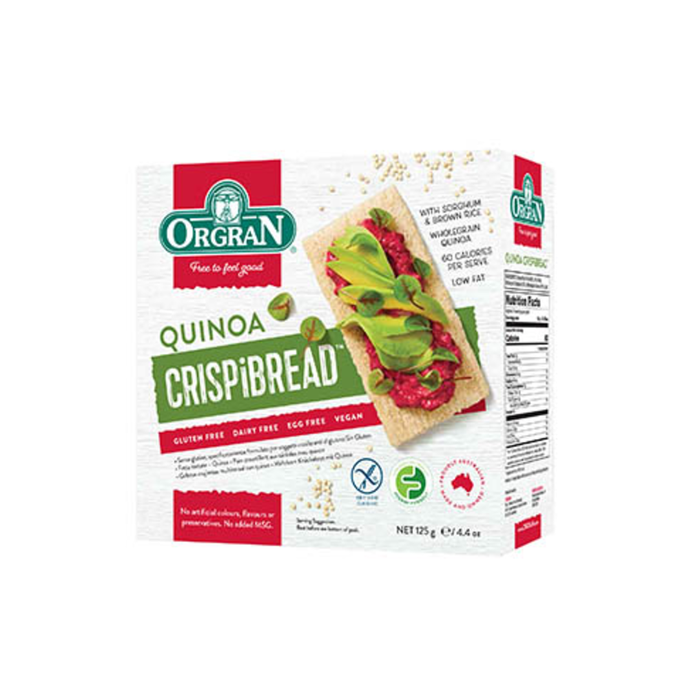 ORGRAN - Gluten Free Quinoa Crispbread 125g