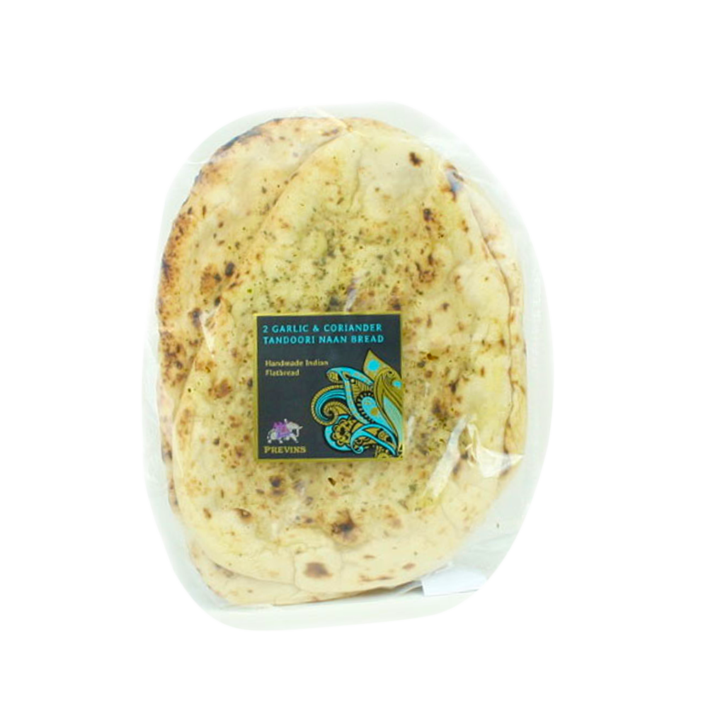 PREVINS Garlic & Coriander Naan Bread 225g (BBD 20/12/2022)