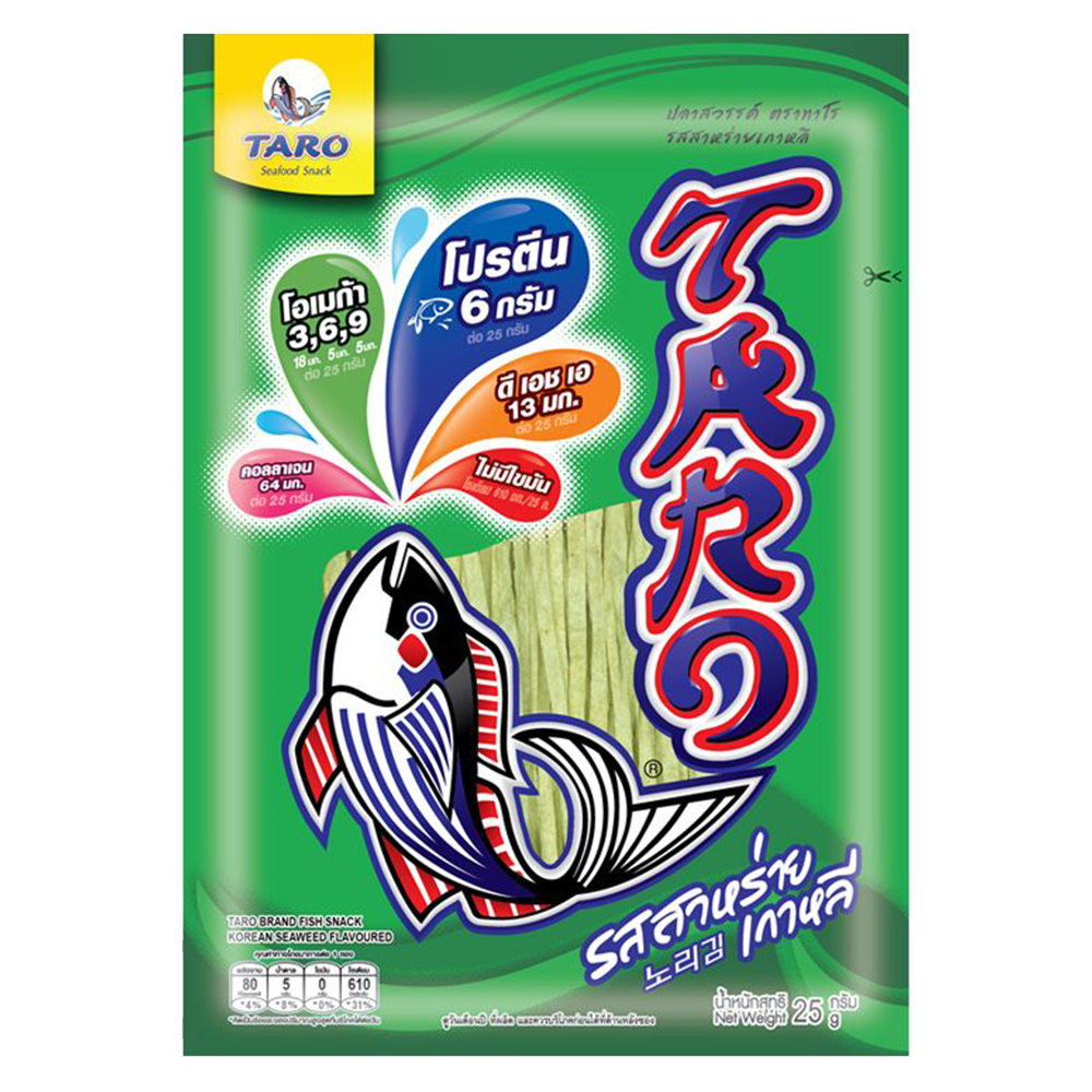 Taro Fish Line Snack Seaweed (Green) 25g