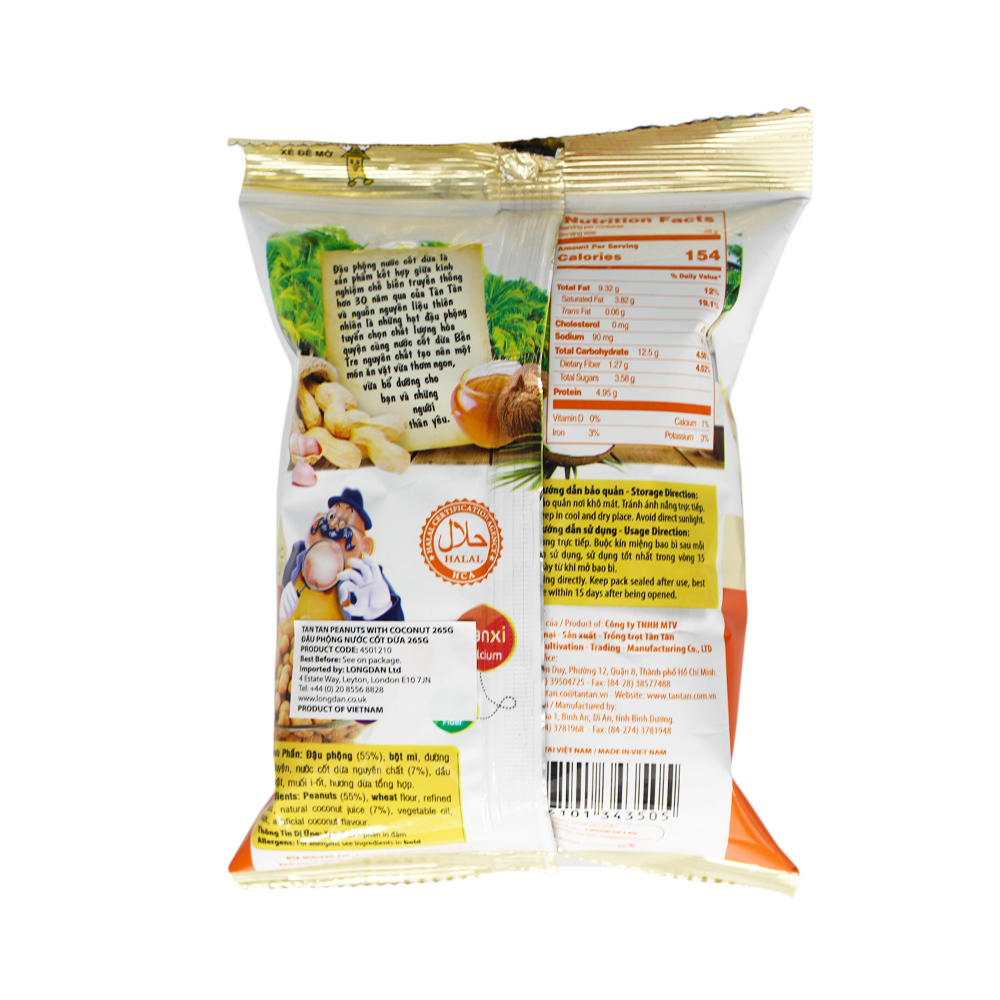 Tan Tan Peanuts With Coconut 60G