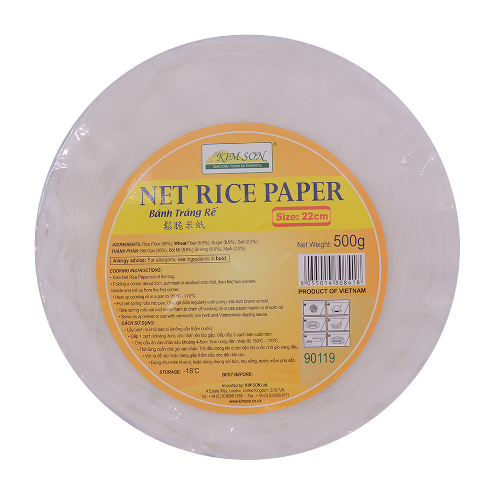 Kim Son Net Rice Paper 22cm 500g (Frozen)