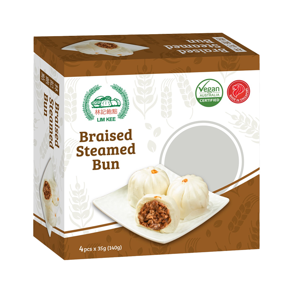 LIM KEE Veg Braised Steam Buns (4pcs) 140g (Frozen)