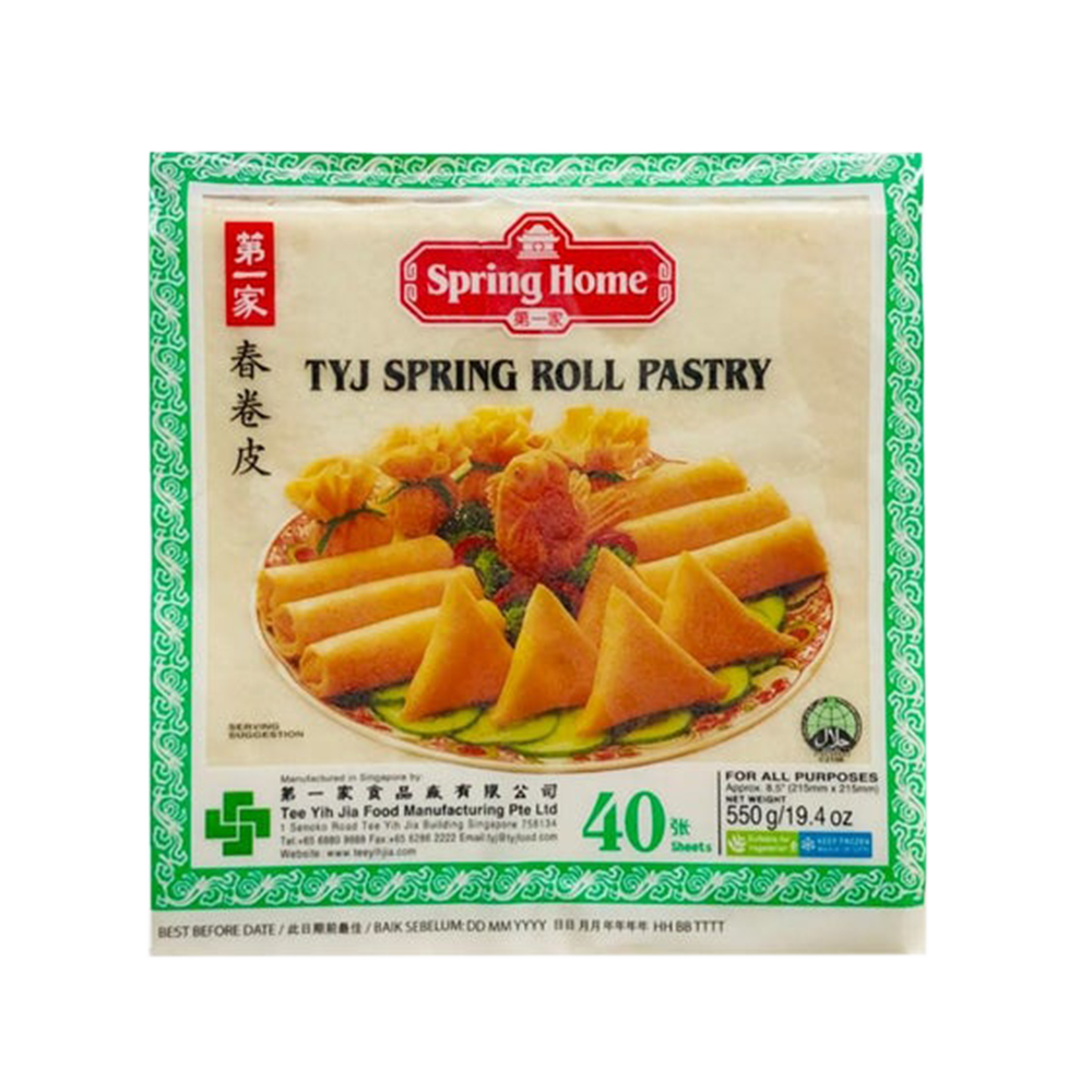TEE YIH JIA 8.5in Spring Rolls Pastry 550g (Frozen)